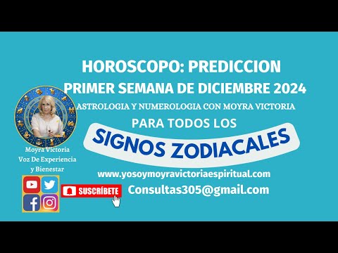 #PREDICCION #HOROSCOPO #ZODIACAL:TODOS LOS SIGNOS- #Astrologia Con Moyra Victoria Medium Espiritual