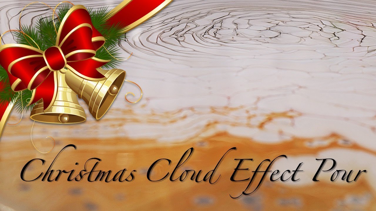 (261) Christmas Spirit 2019 / Metallic acrylic pour painting with cloud ...