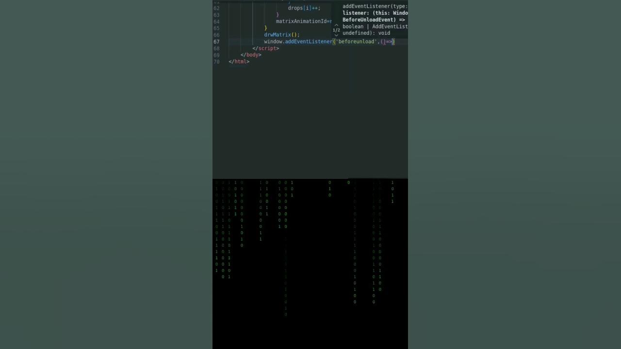 Coding Matrix With Html Css π€―π― Shorts Viral Coding Programming Technology Youtube
