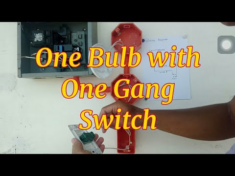 Wiring Connection of One Bulb with One Gang Switch. - YouTube