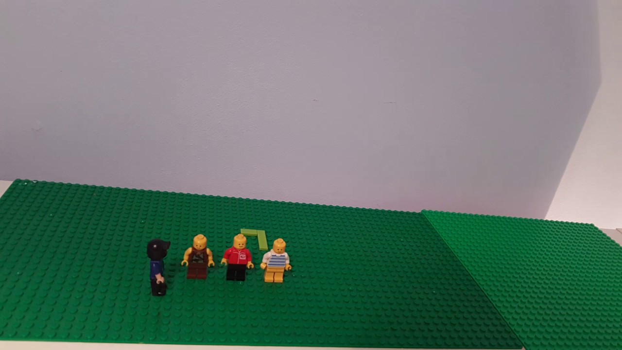 Lego men building a house. - YouTube