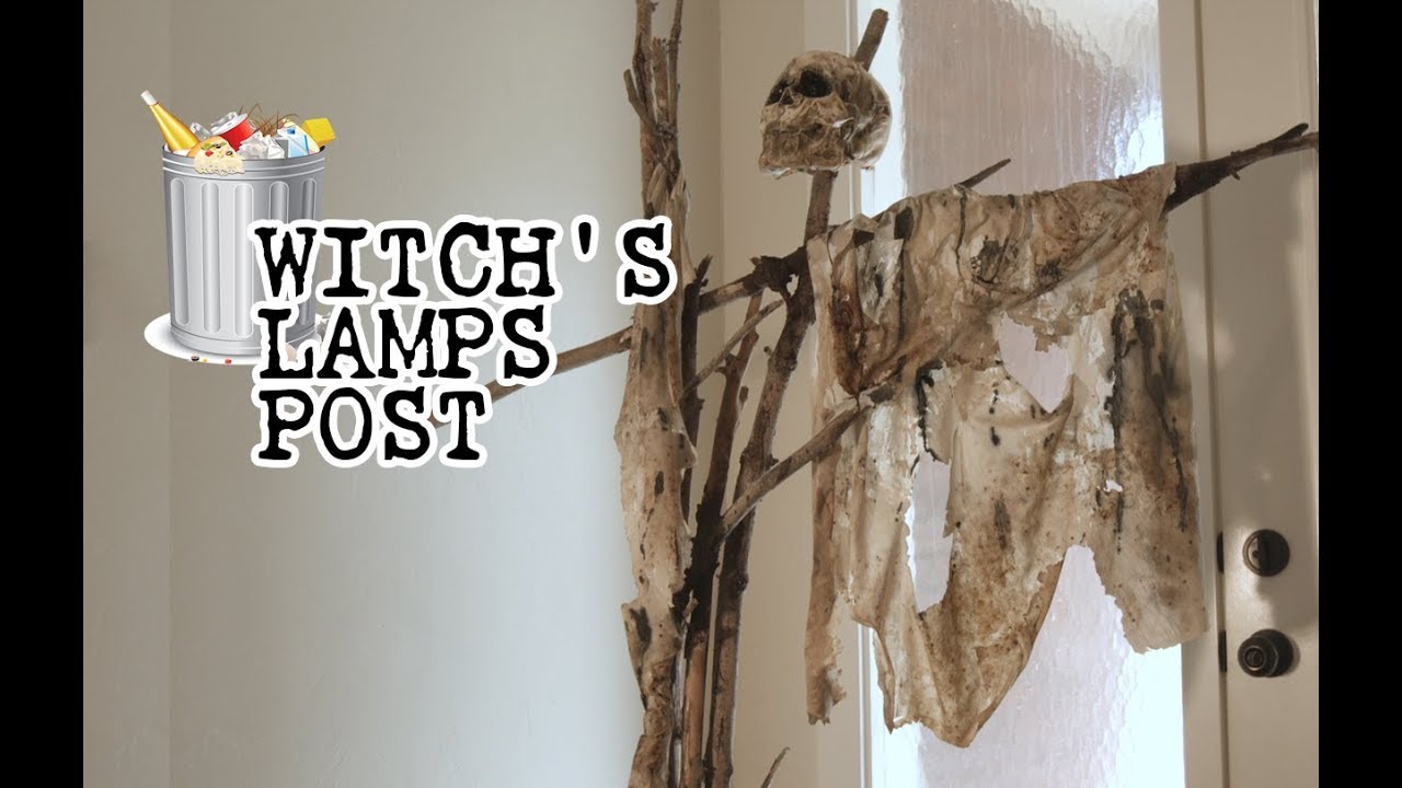 JUNKYARD HAUNTS - Witch's Lamp Post - DIY - YouTube