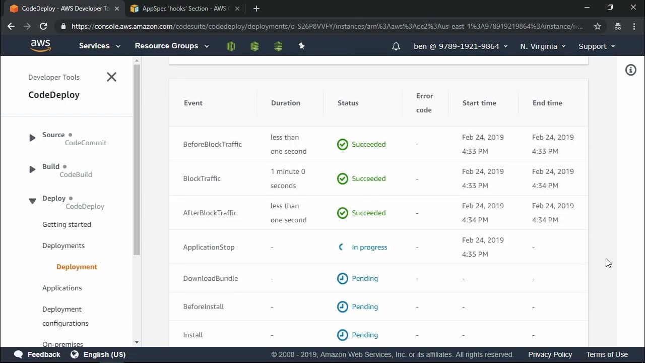 Creating A Deployment Aws Codedeploy Youtube