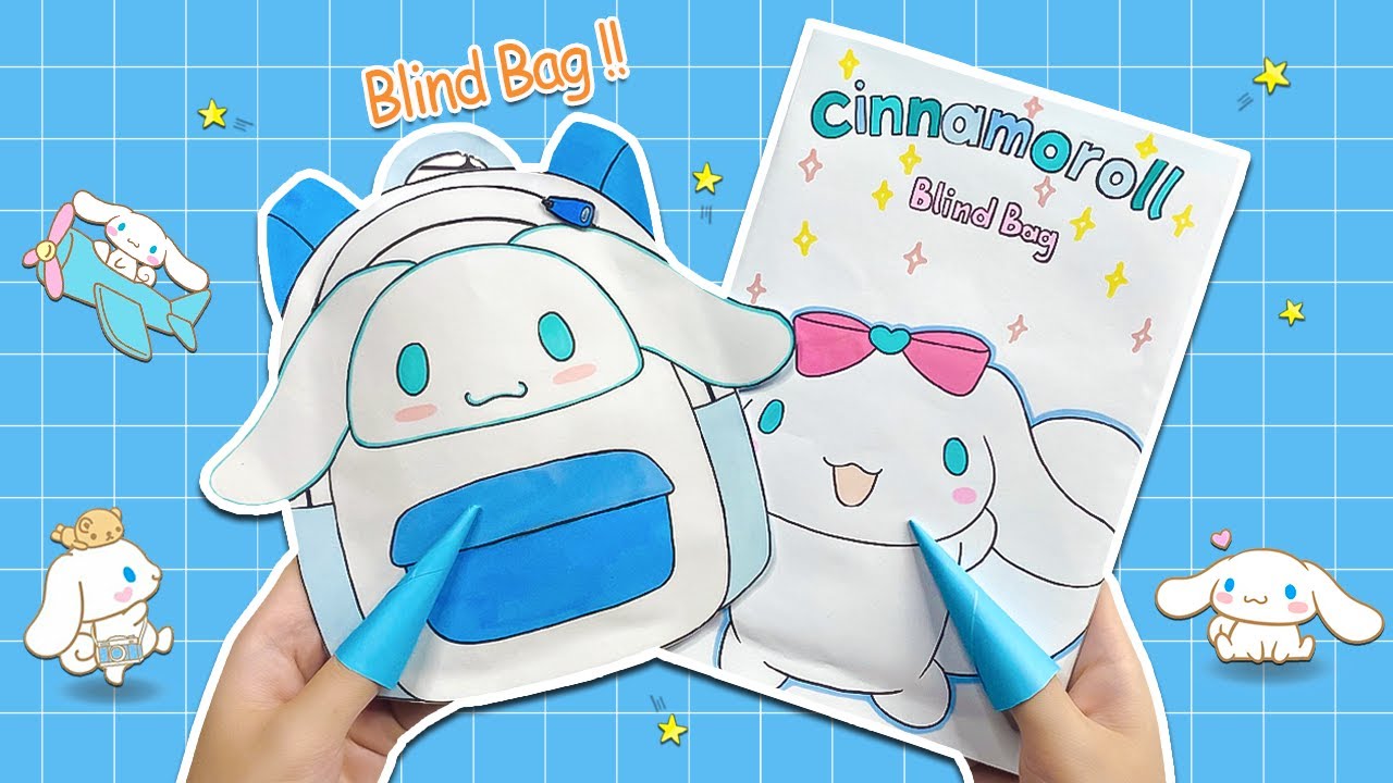 [🐾paper diy🐾] Cinnamoroll Blind Bag 블라인드백 School bag paper diy 학교 종이놀이 ...