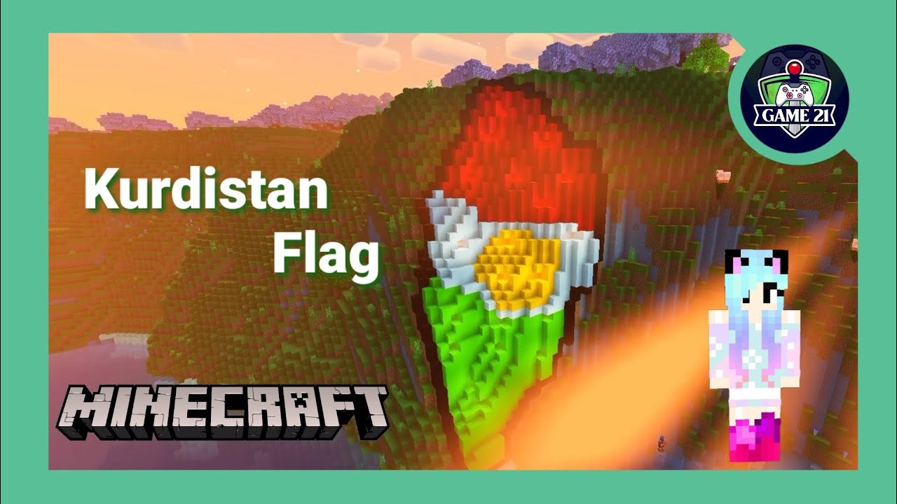 #minecraft #kurdstan Kurdistan Flag(دروستکرنا ئالاێێ کوردستانێ) - YouTube