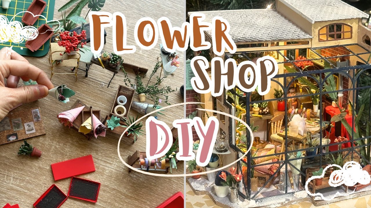Miniature Flower Shop DIY – Festive Christmas Edition 🎄 - YouTube