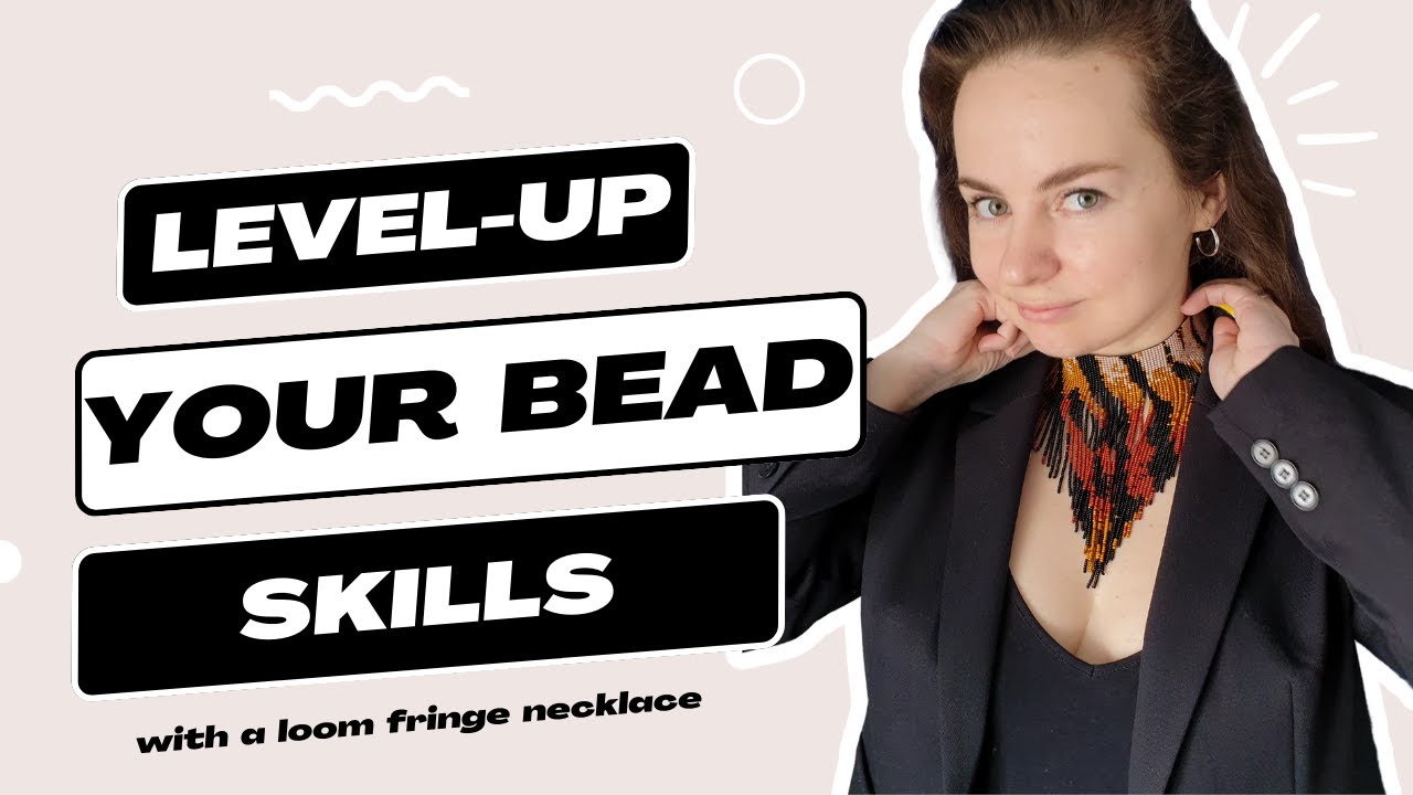 Tiger beaded loom fringe necklace tutorial | How to make a beaded ...