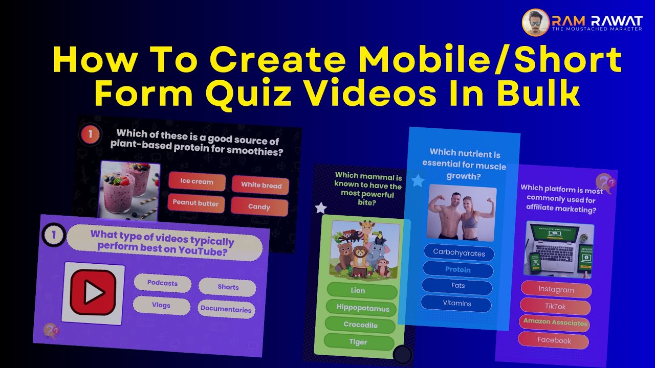 How to Create Mobile/Short Form Quiz Videos - YouTube