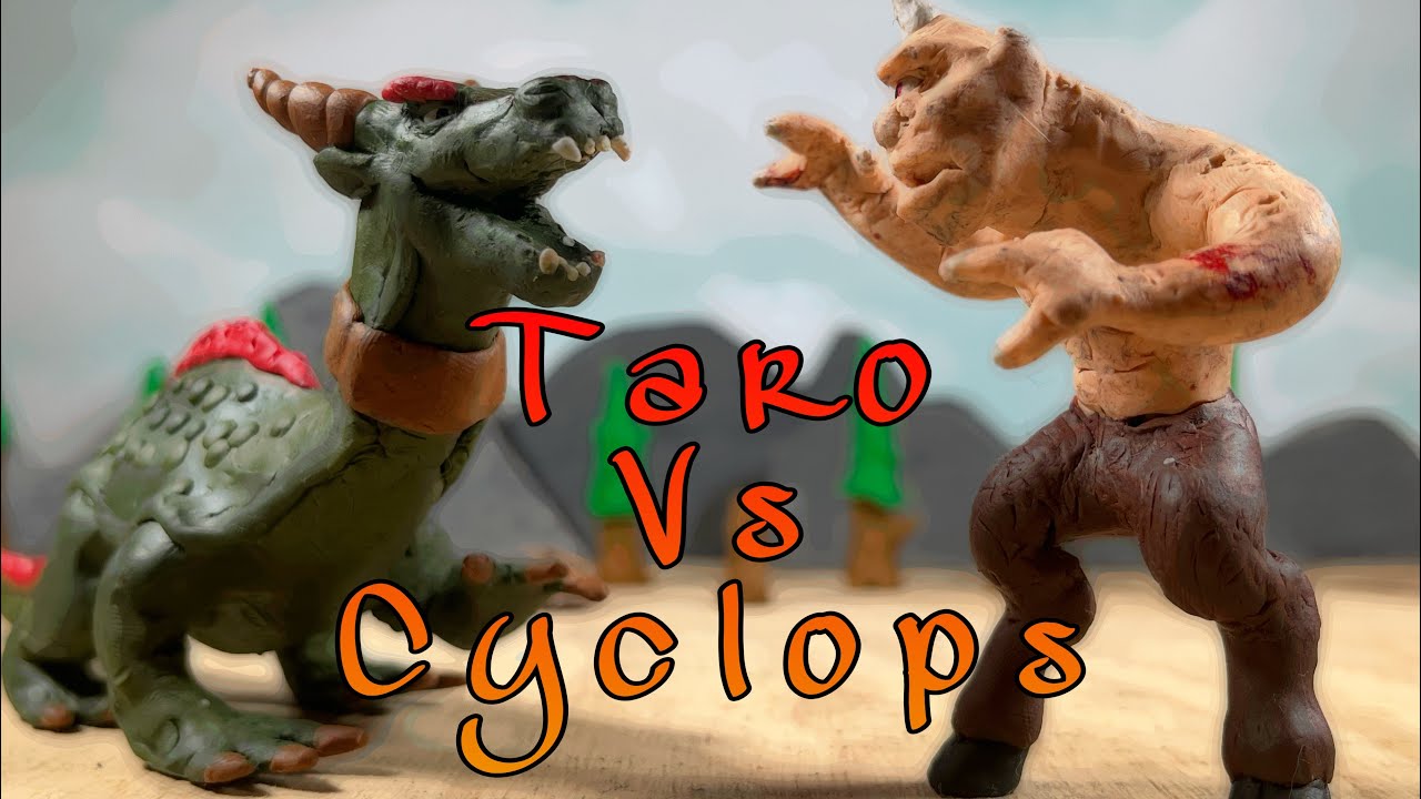 Taro vs Cyclops (claymation) 42,600 subs special (Ray Harryhausen ...