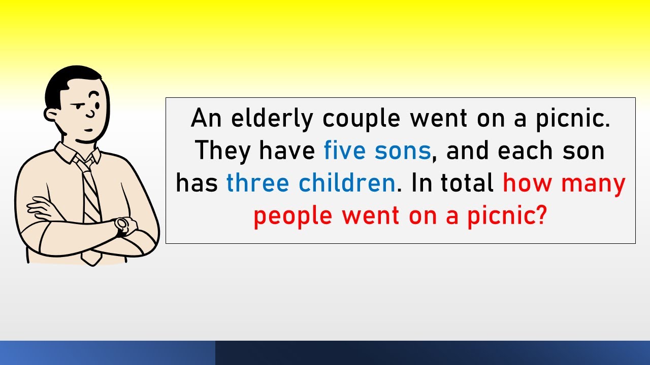 A elderly couple went for a picnic || Logical Riddle For Clever minds ...