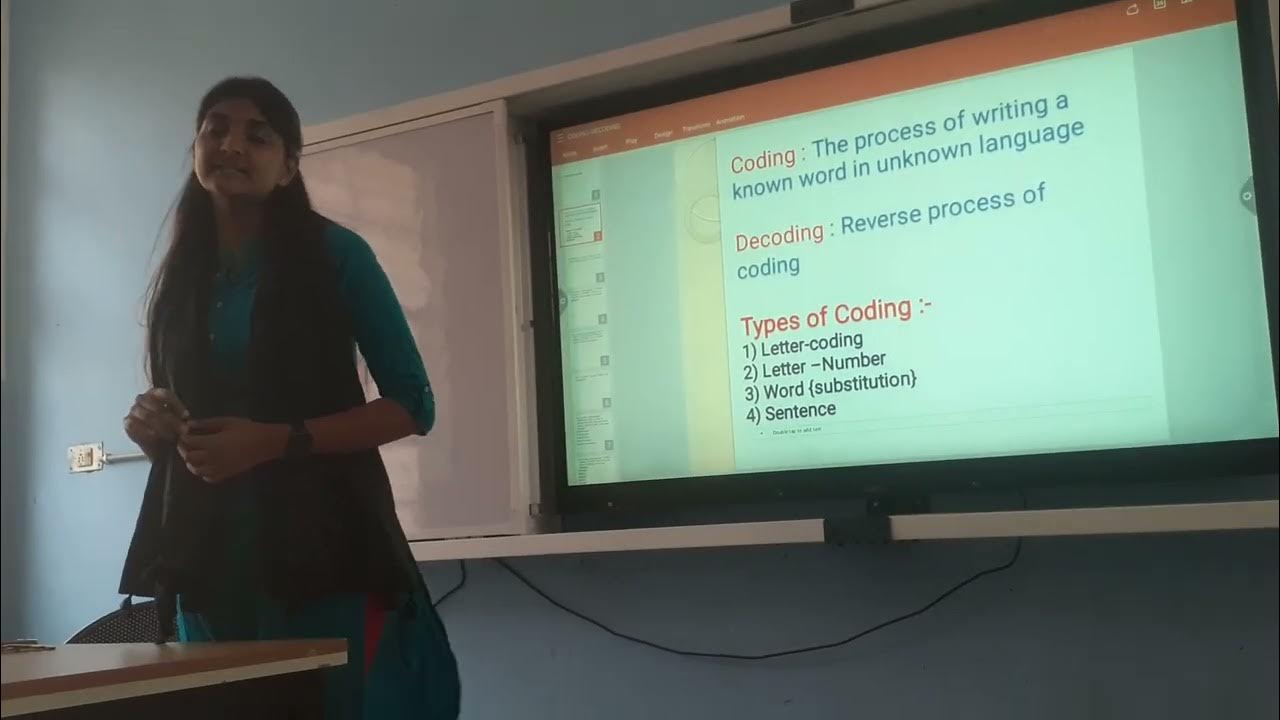 Coding-Decoding classes for grade:8th-B in JNV ADILABAD - YouTube