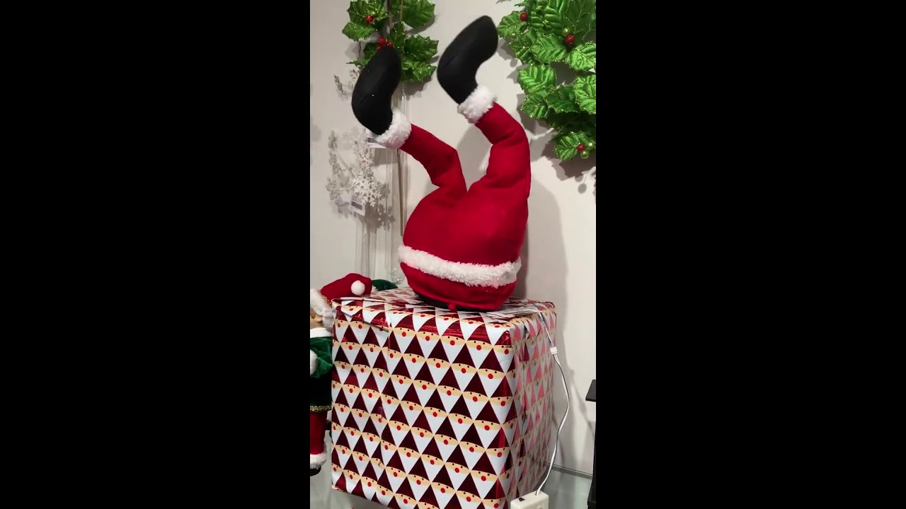 Raz 18" Animated Kicking Legs Santa Legs Christmas Tree Pick 4016239 ...