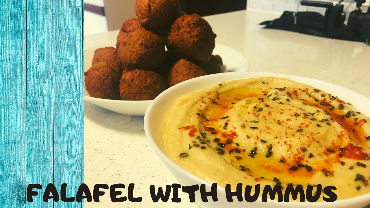 How To Make Falafel with Hummus | Homemade Hummus Dip | Chickpea ...