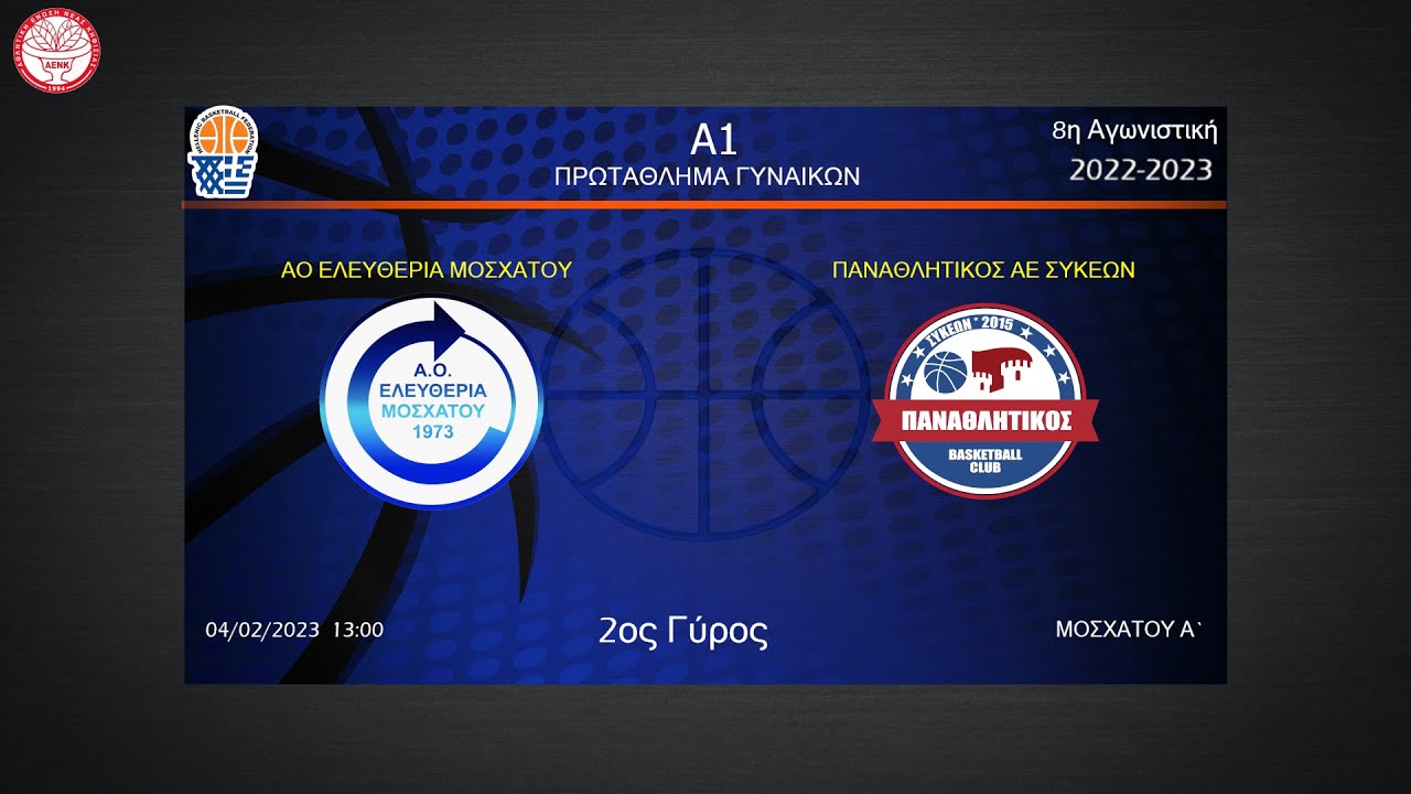 Α1 ΓΥΝΑΙΚΩΝ / 19η ΑΓΩΝΙΣΤΙΚΗ / ΕΛΕΥΘΕΡΙΑ ΜΟΣΧΑΤΟΥ - ΠΑΝΑΘΛΗΤΙΚΟΣ ΣΥΚΕΩΝ ...