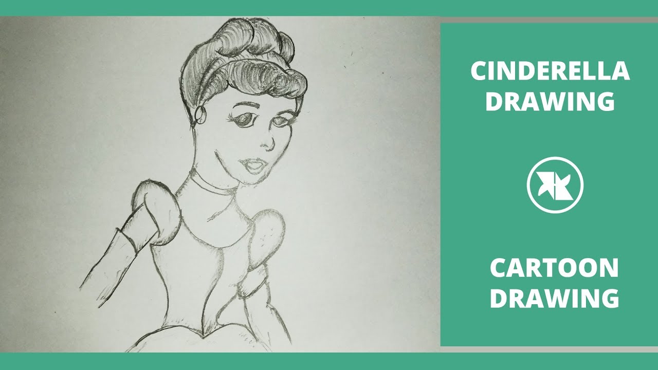 How to Draw Cinderella | Easy Cinderella Step by Step Drawing for kids ...