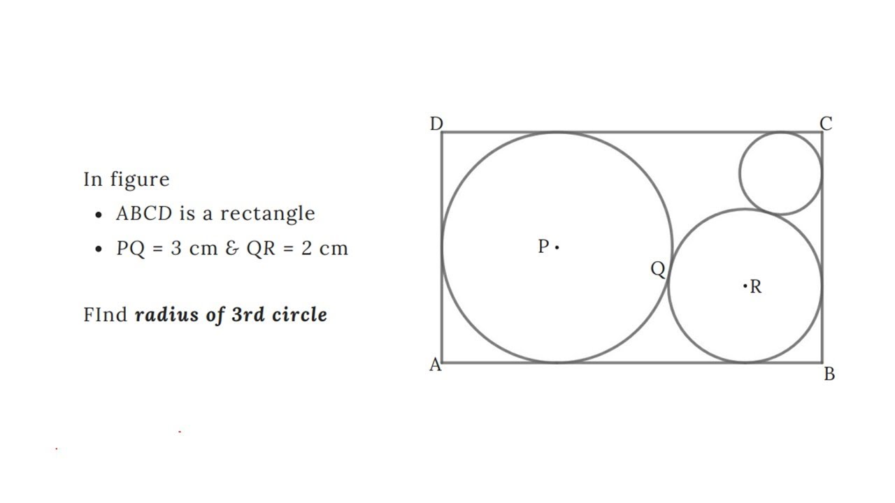 Find out the radius of third circle ? - YouTube