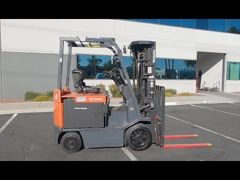 TOYOTA 7FBCU25 5,000 lb Electric #3256 - Forklift for sale - YouTube