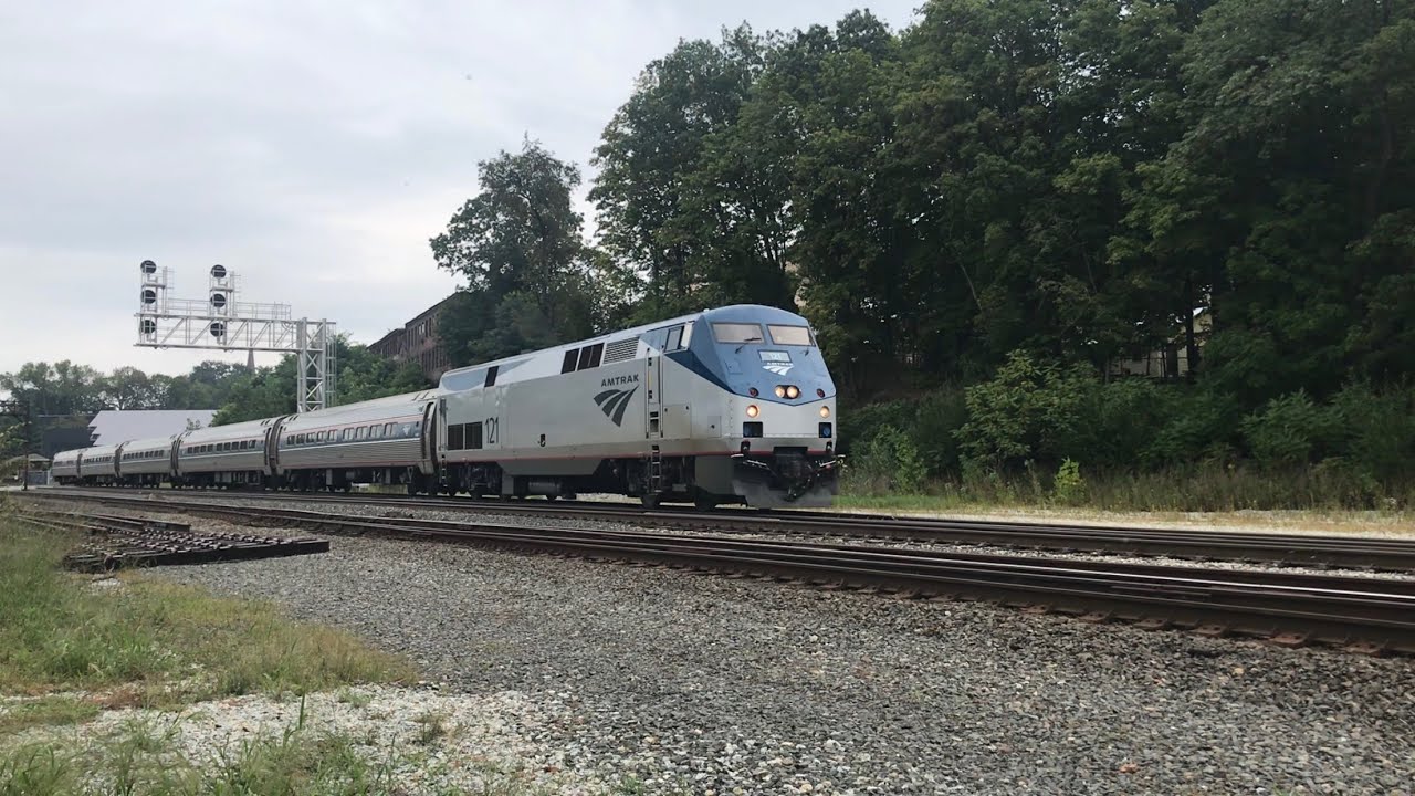 Amtrak 57 Vermonter in Greenfield, Ma on a ☁️ Sunday afternoon with a ...