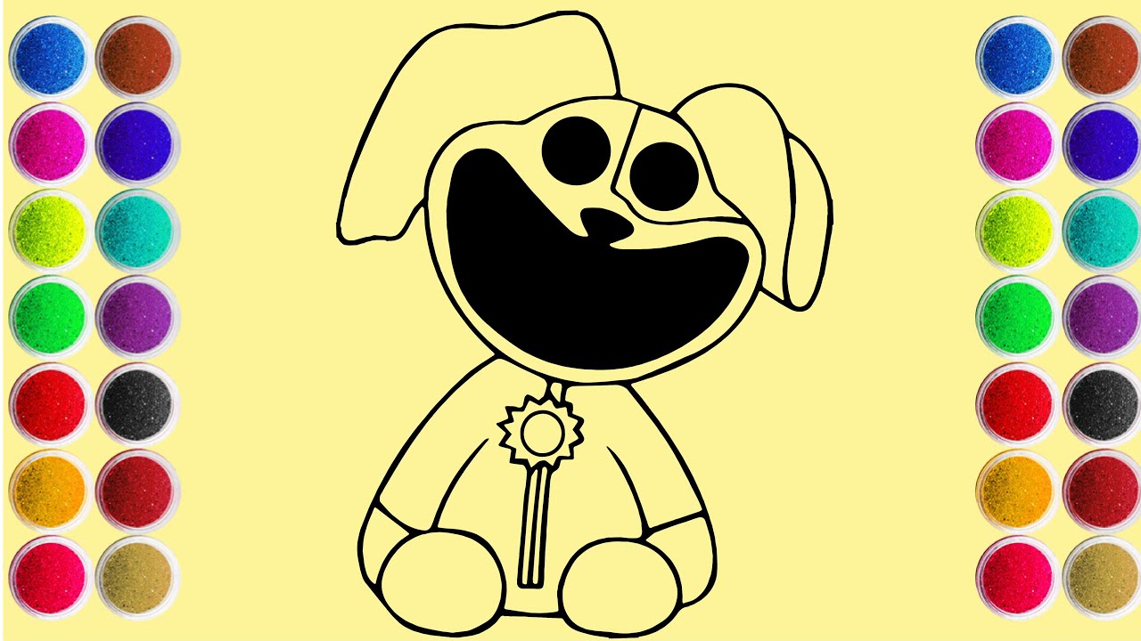 Draw and Coloring DogDay Smiling Critters from Poppy Playtime Chapter 3 ...