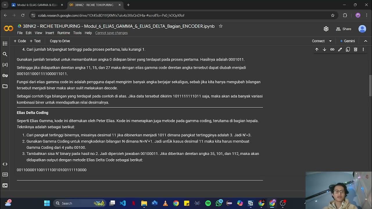 Modul 6 - Ellias Delta & Ellias Gamma Code (Encoding) - YouTube