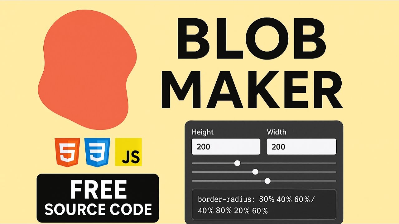 Blobmaker || 20-Blobmaker || Free Source Code || Web Dev Projects - YouTube