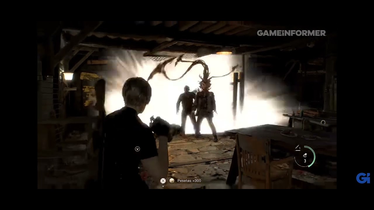 New Resident Evil 4 Remake Cabin Fight the new enemy COW HEAD! - YouTube