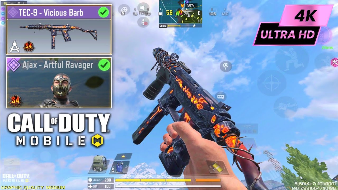 *NEW* Tec-9 - Vicious Barb & Ajax - Artful Ravager BR Squad Gameplay | Ranked Rewards | COD ...