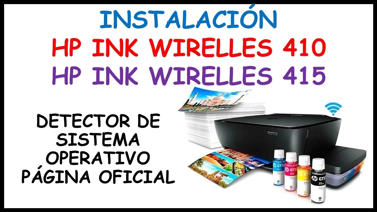 Instalar impresora Hp Ink Tank Wireless 410 o 415 Windows Vista / 7 / 8 ...