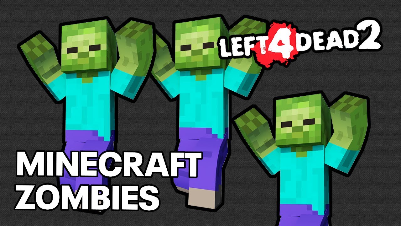 Minecraft Zombies in - Left 4 Dead 2 - Common Infection Mod in Action ...
