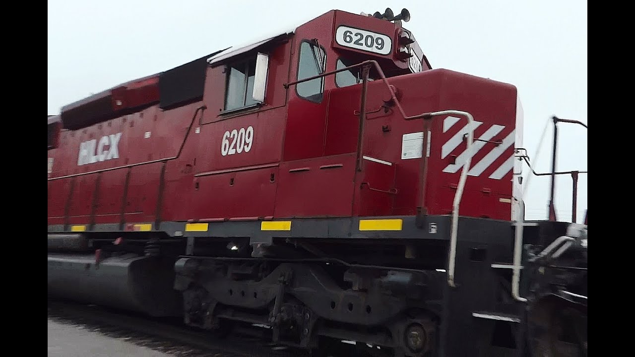 CSX Train With RARE HLCX Redbird - YouTube