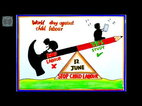 World Day Against Child Labour Drawing || Stop Child Labour Drawing ...