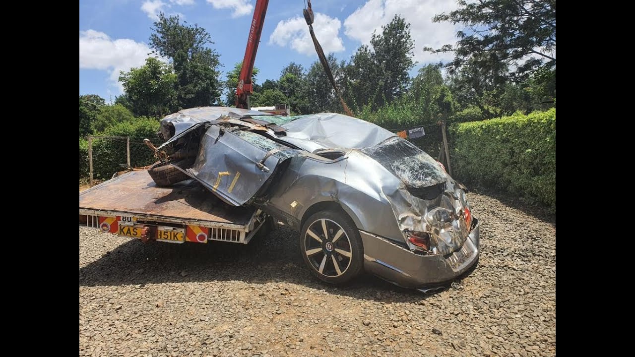 Two survive Bentley crash while speeding - YouTube