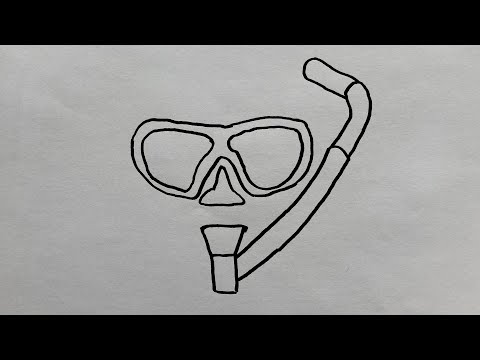Deniz Gözlüğü Nasıl Çizilir? ÇOK KOLAY Dalış Takımı Çizimi