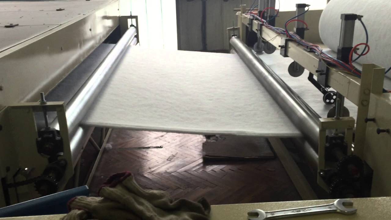 WJM-3 nonwoven fiber padding making plant - YouTube