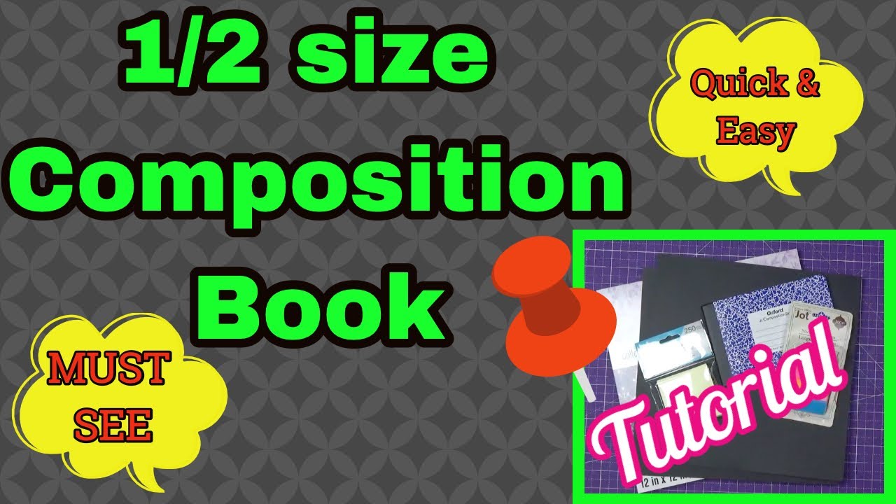 Another 1/2 size composition book - tutorial. This one is really nice ...