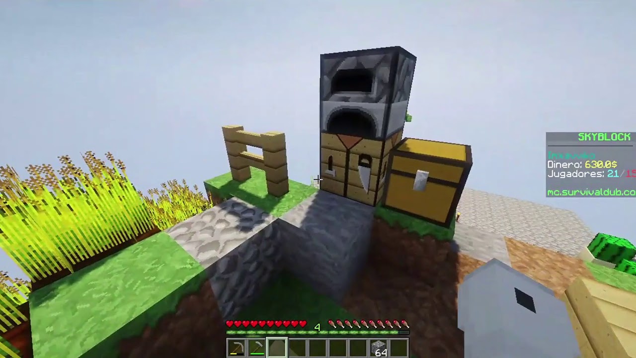 SkyBlock desde Cero - Ep. 2 Generamos piedra y expandimos. Survivaldub ...