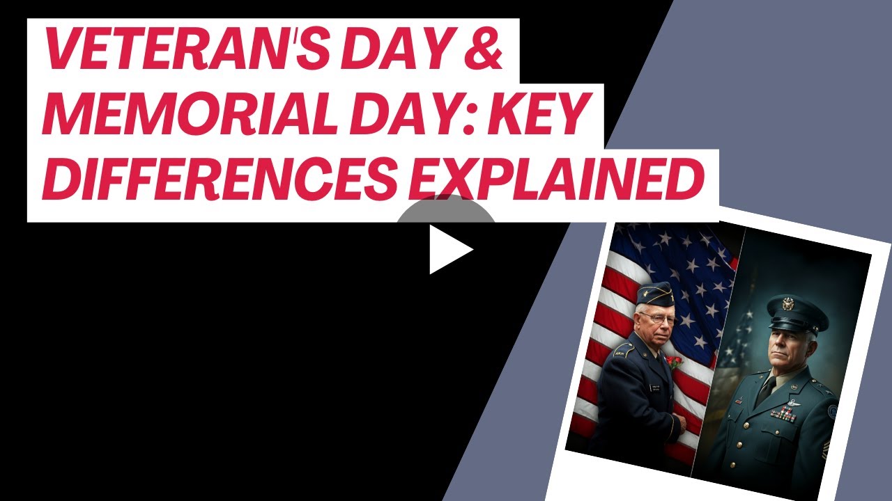 Veteran's Day & Memorial Day: Key Differences Explained - YouTube