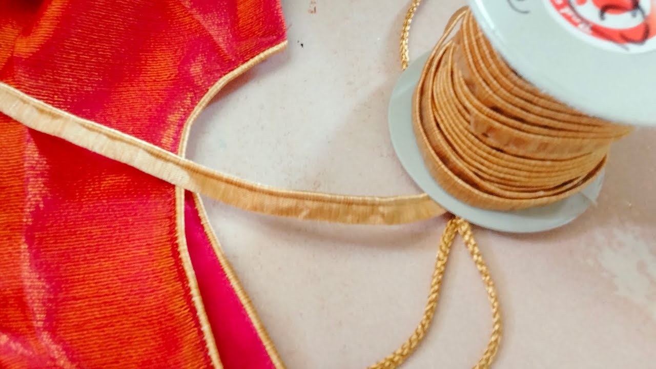 Readymade piping stitching method || perfect piping ಮಾಡುವ ವಿಧಾನ ...