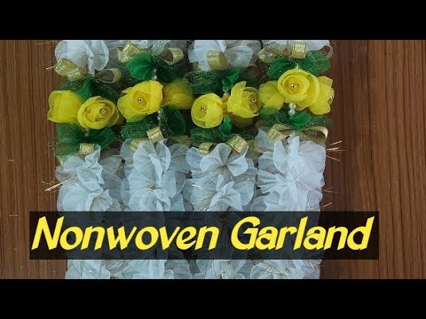 How to Make Nonwoven Garland// Simple Garland Making //Low Budget ...