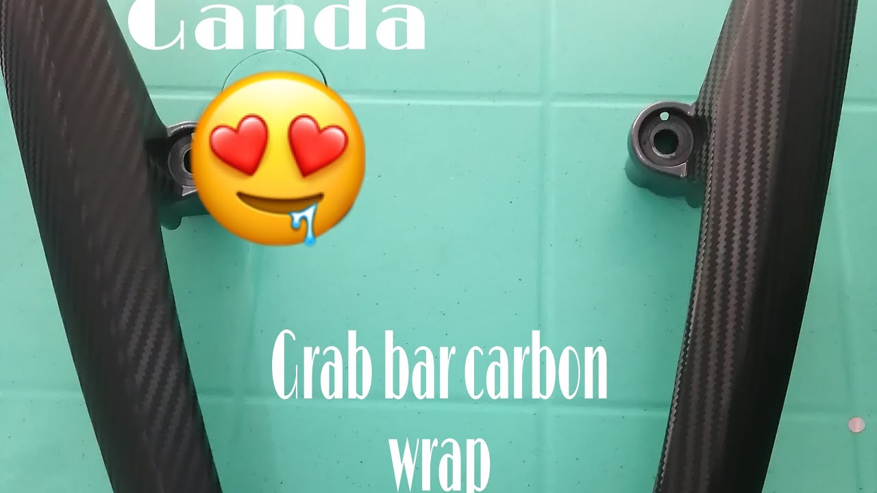 Honda click grab bar 3d carbon fiber wrap - YouTube