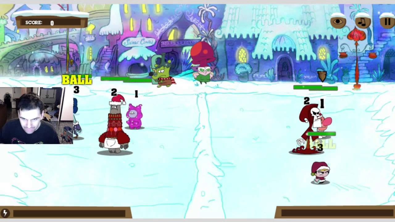 AJ Plays Cartoon Network Snow Brawl Fight - YouTube
