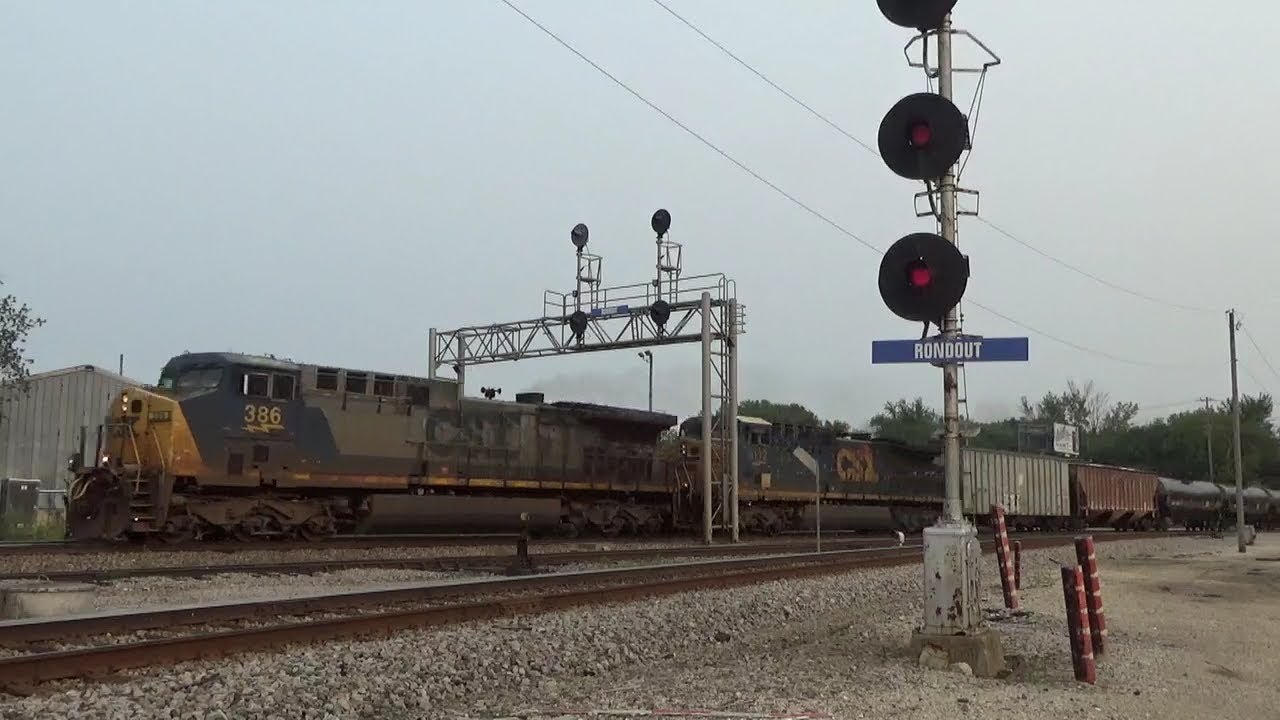 CSX 386 at Rondout, IL - YouTube