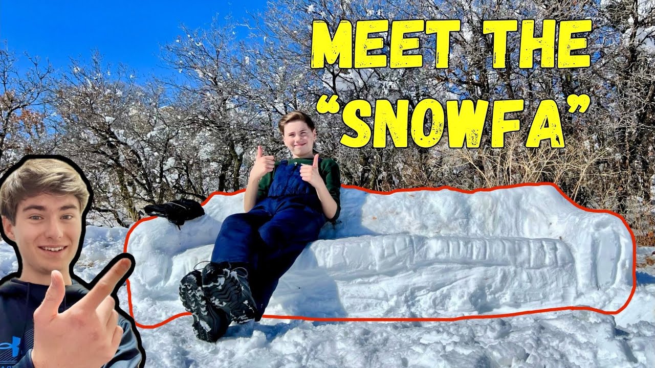 We Built a GIANT SOFA out of SNOW!!! | Aka. “The Snowfa” - YouTube