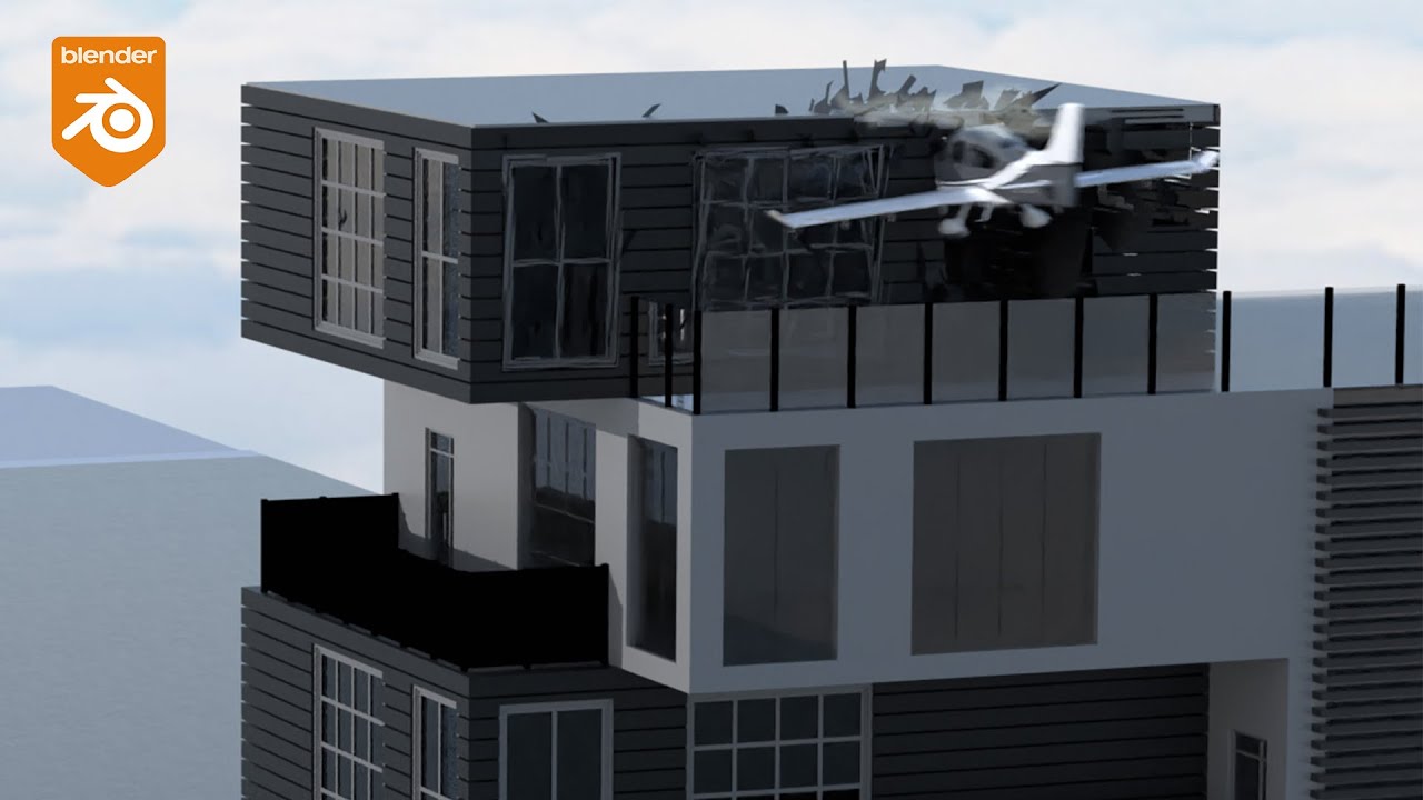 AIRPLANE CRASH SIMULATION | Made with Blender - YouTube