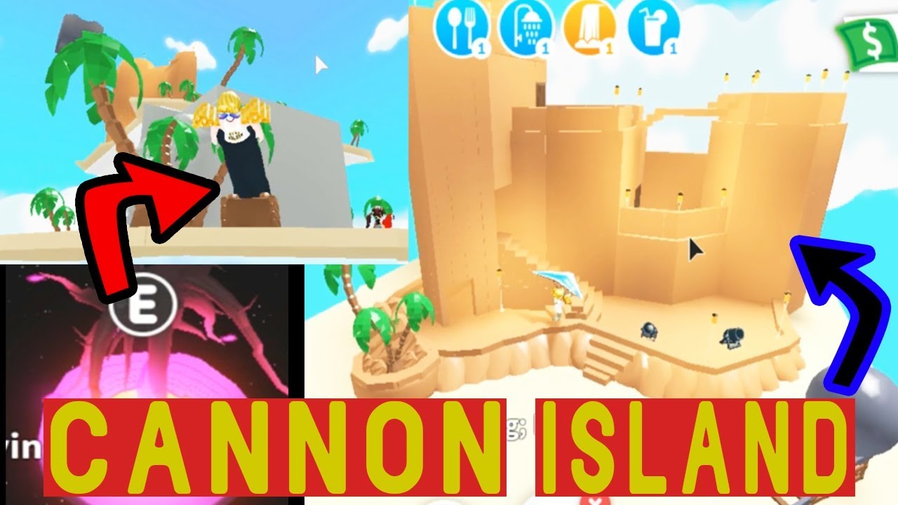 My Friend Built A CANNON Island & SAND Castle in Adopt Me! (Roblox ...