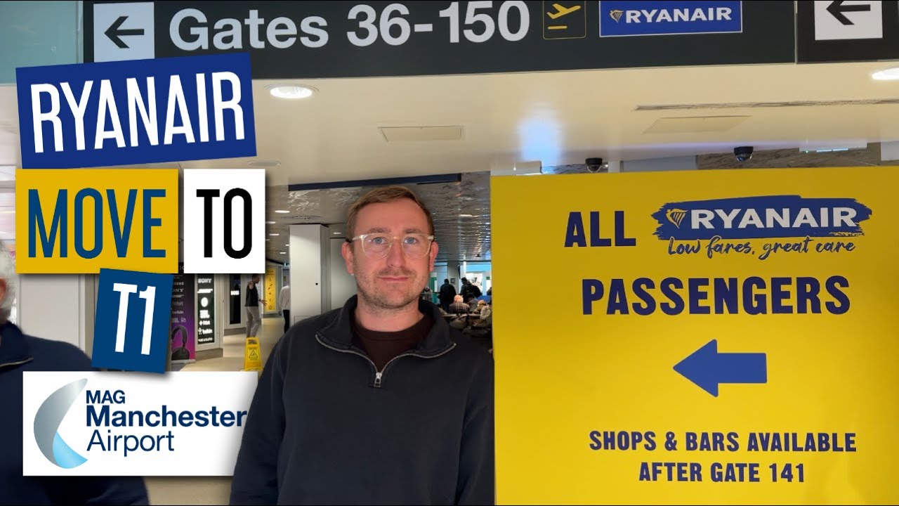 NEW RYANAIR TERMINAL 1 & 3 AT MANCHESTER - YouTube