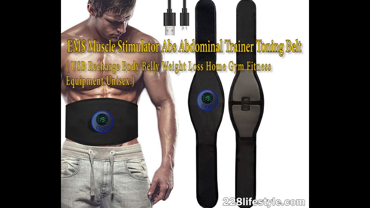 EMS Muscle Stimulator Abs Abdominal Trainer #Toning Belt - YouTube