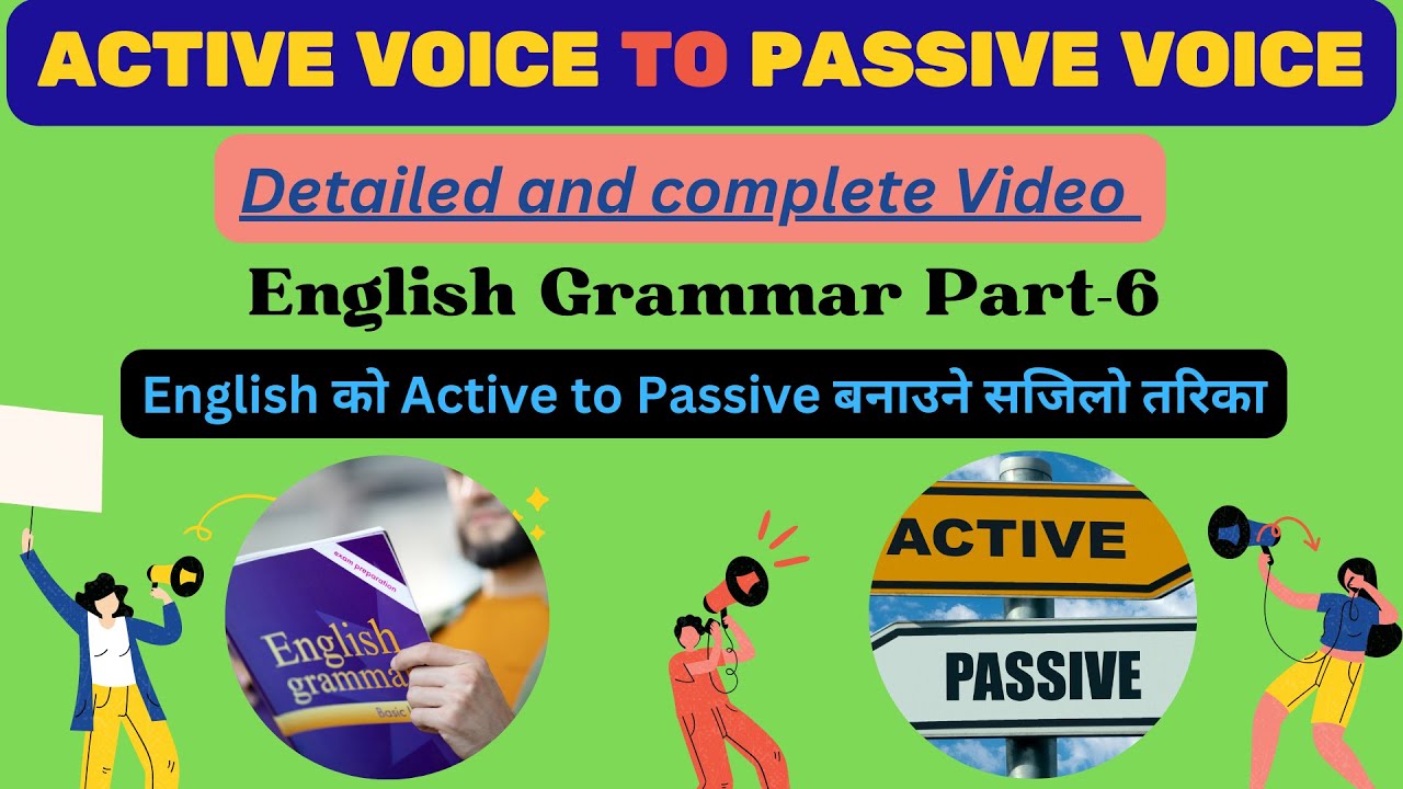 Active and Passive Voice of English in Details || Active to Passive ...