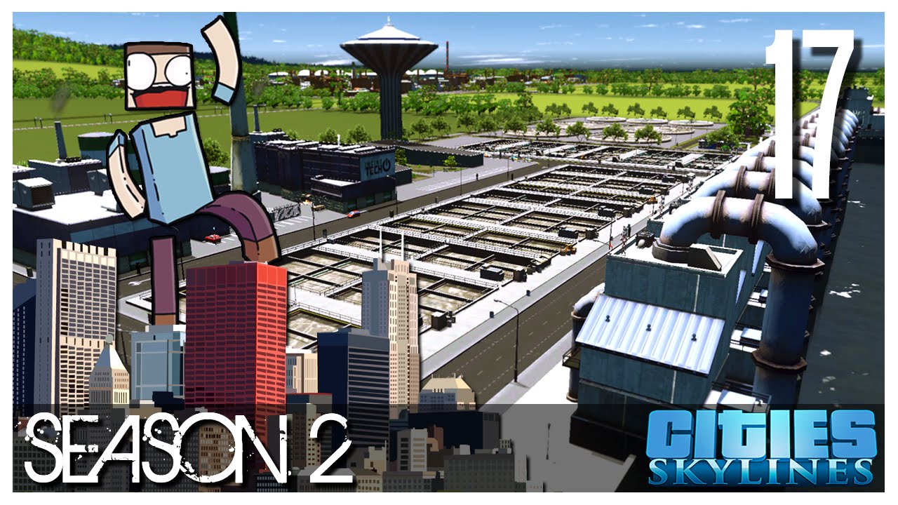 Cities Skylines - S2 Ep.17 : The Poop Swimming Pools! - YouTube