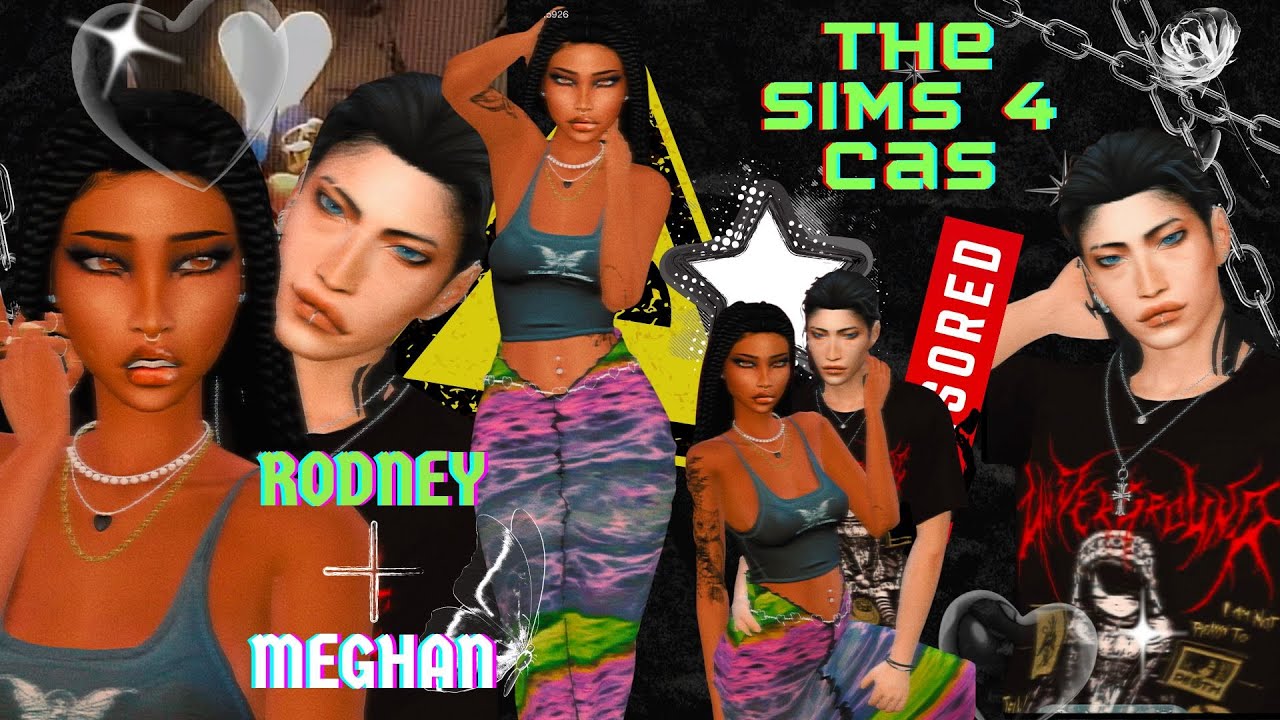 The Sims 4 || COUPLE CAS ♡→RODNEY+MEGHAN | + Sim Download - YouTube